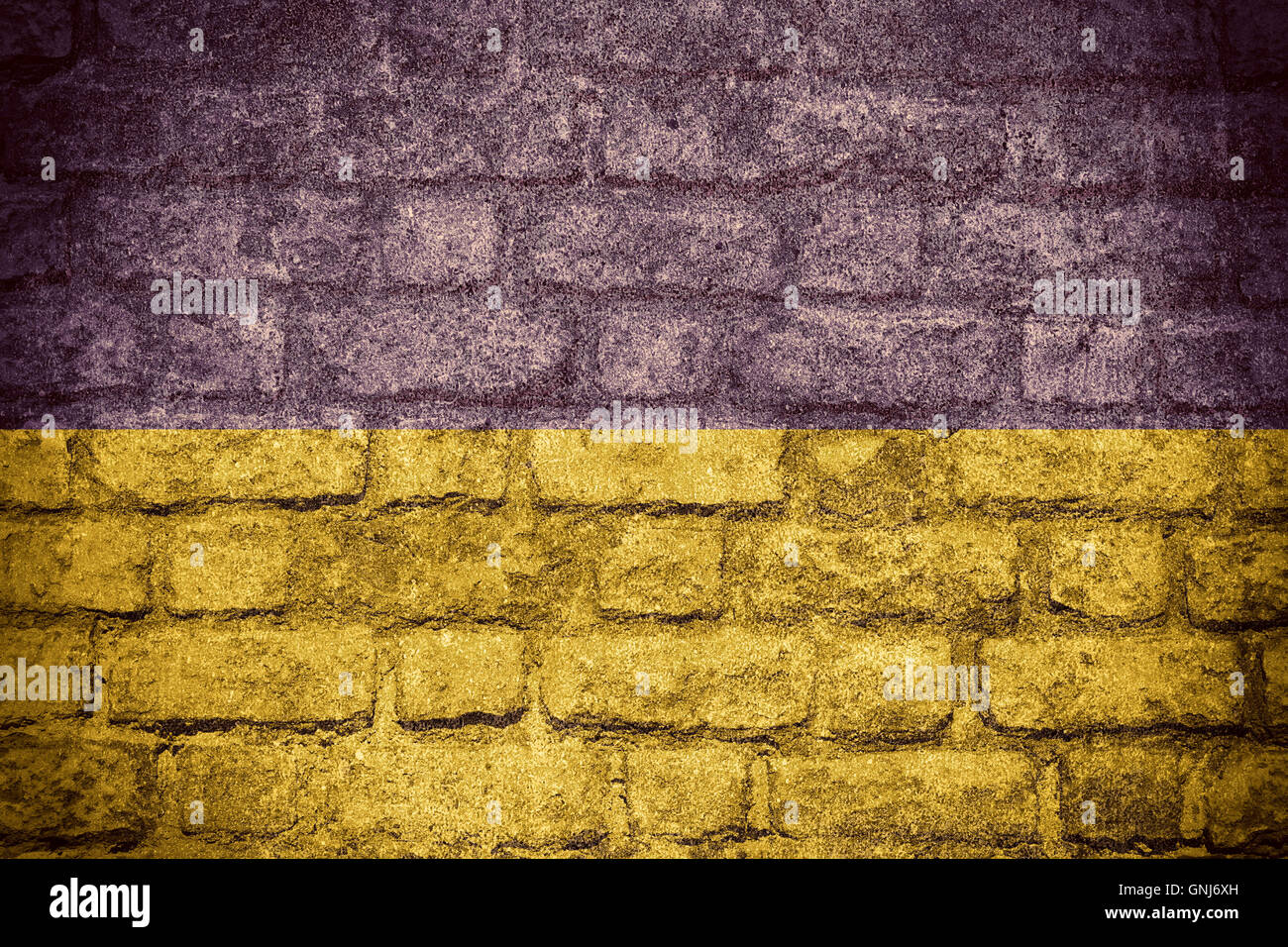 flag of Ukraine or Ukrainian banner on brick texture Stock Photo - Alamy