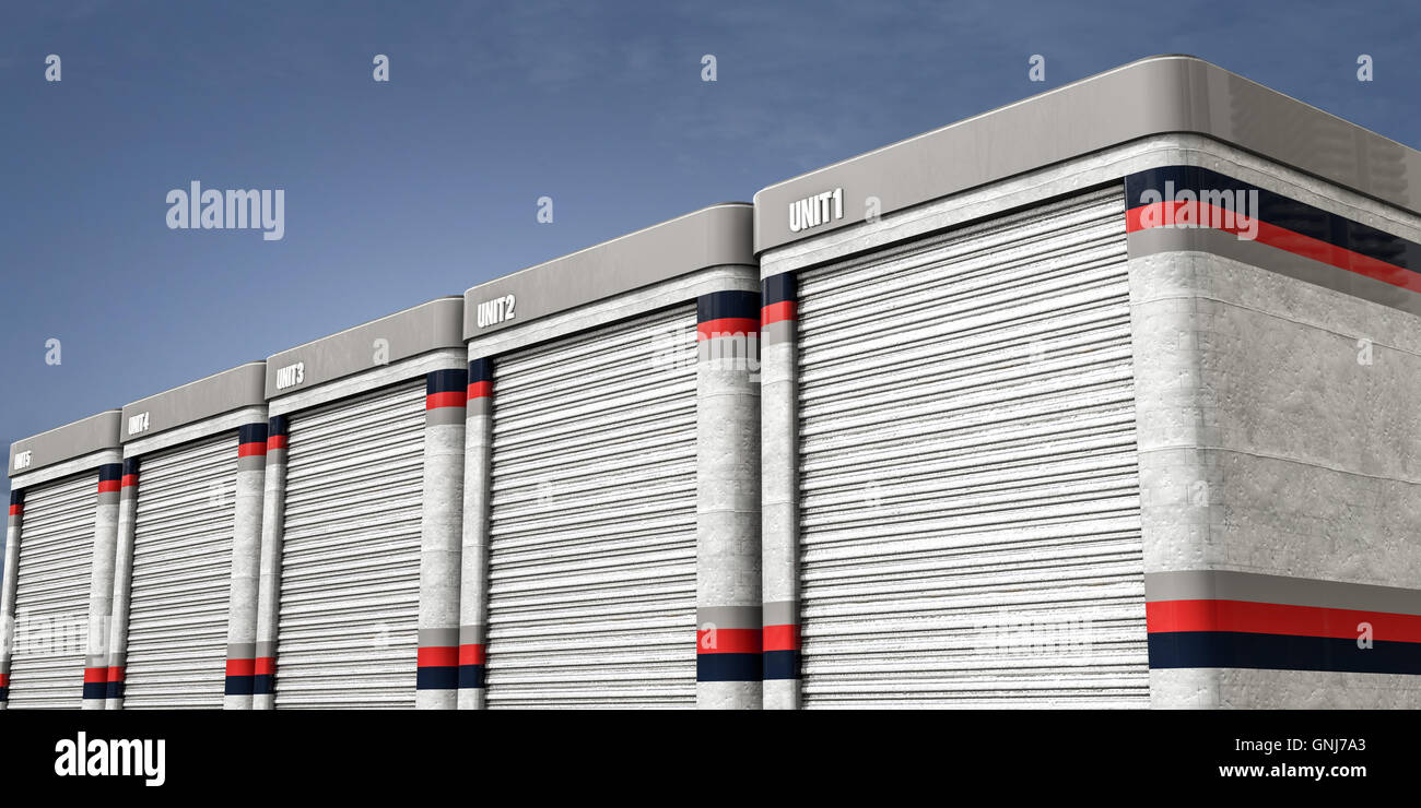 3d illustration of self storage isolated on white background Stock ...