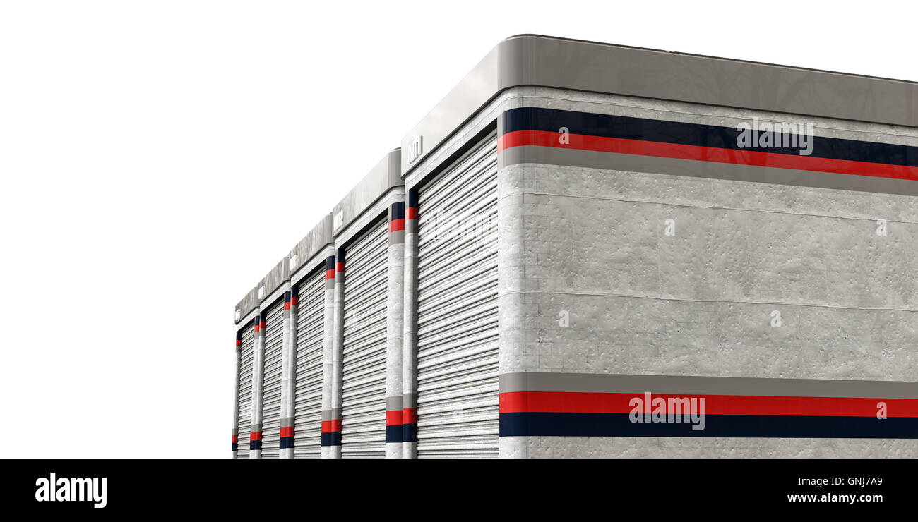 3d illustration of self storage isolated on white background Stock ...