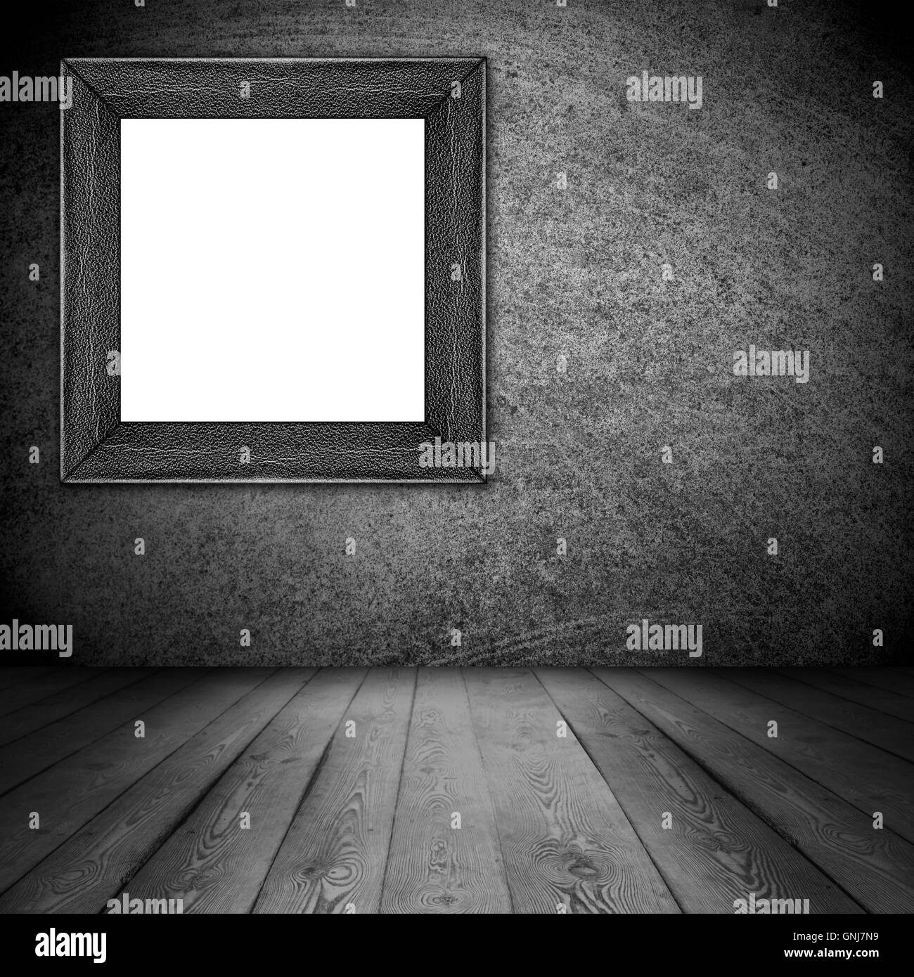 gray or silver frame on scratched wall texture, stage Stock Photo - Alamy