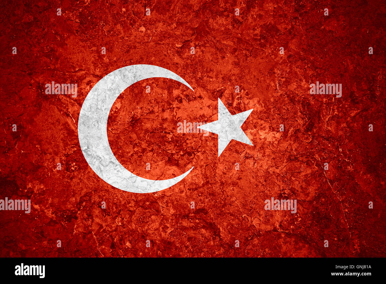 flag of Turkey or Turkish banner on vintage background Stock Photo - Alamy
