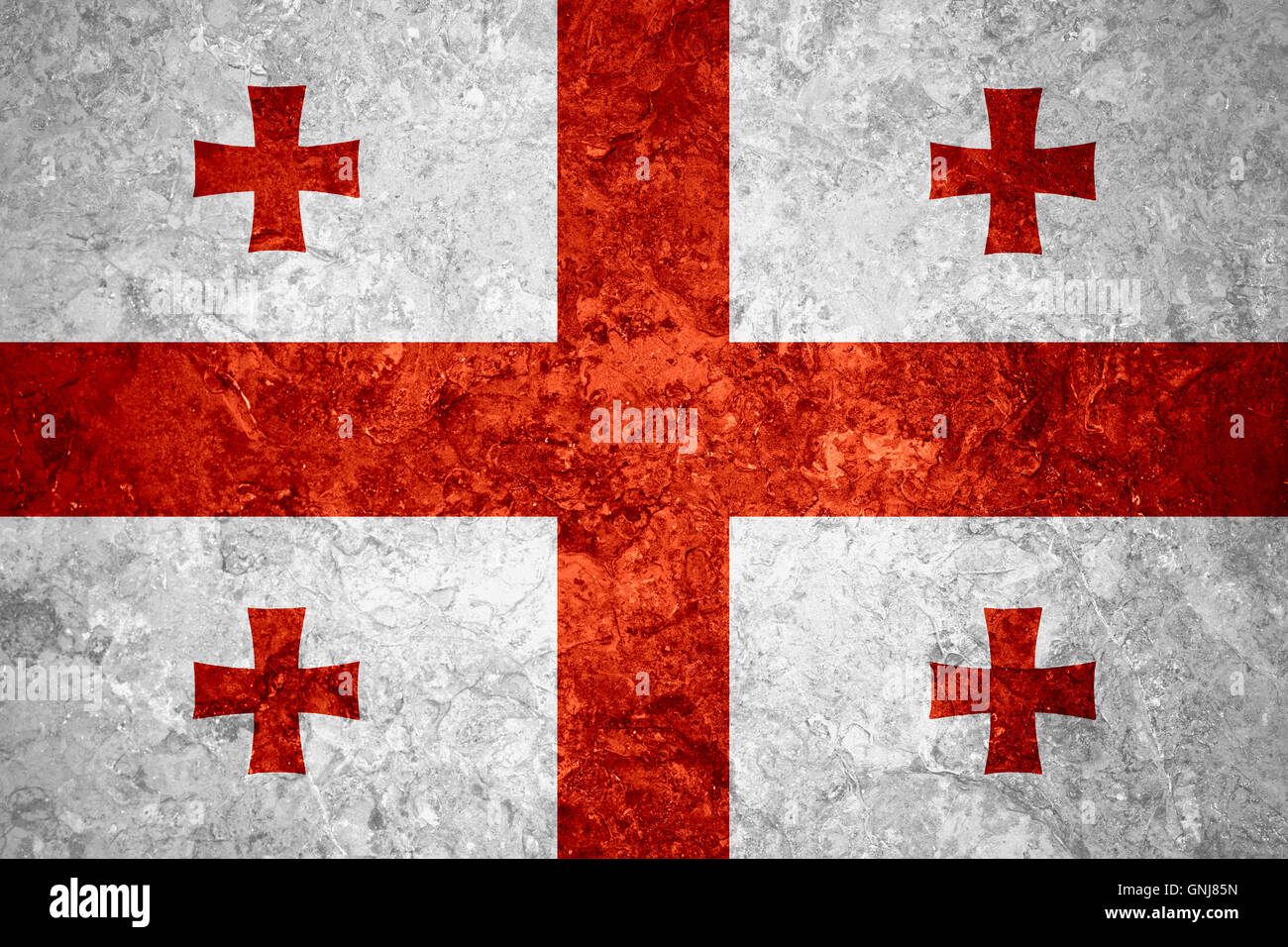 flag of Georgia or Georgian banner on vintage background Stock Photo ...