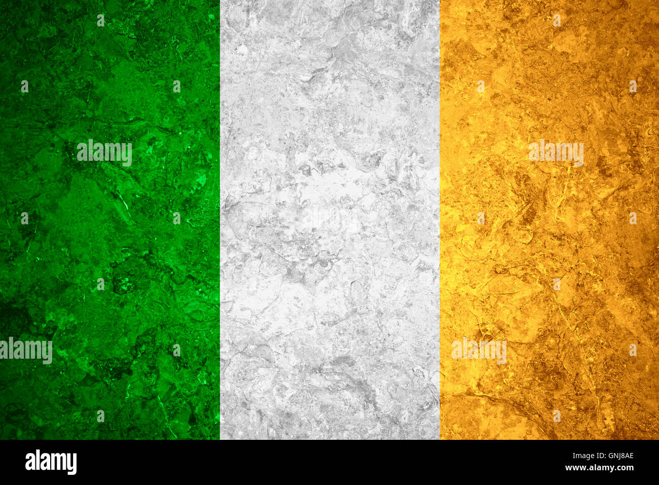 flag of Ireland or Irish banner on vintage background Stock Photo - Alamy