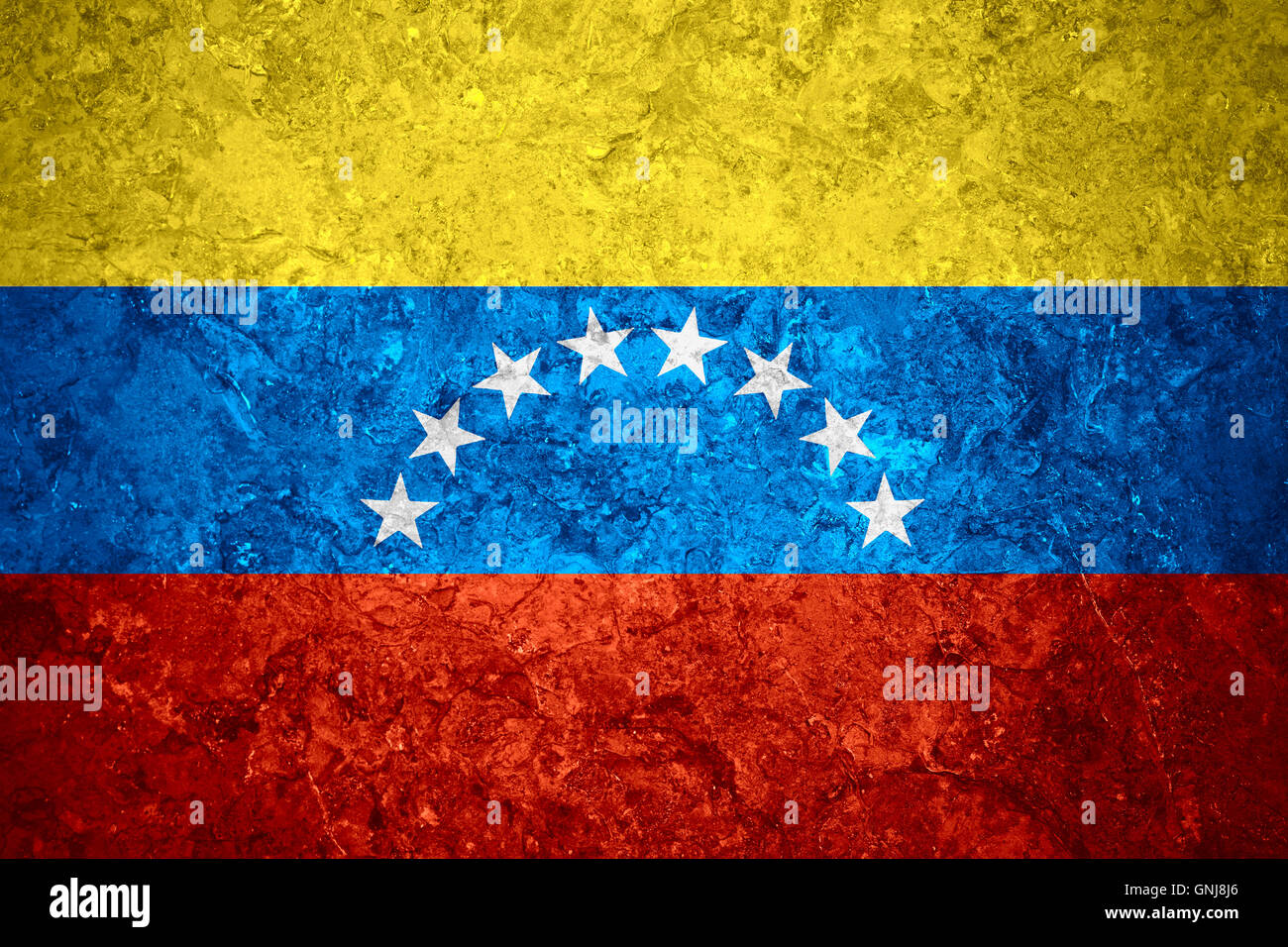 flag of Venezuela or Venezuelan banner on vintage background Stock ...