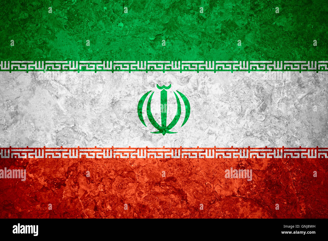 flag of Iran or Iranian banner on vintage background Stock Photo - Alamy