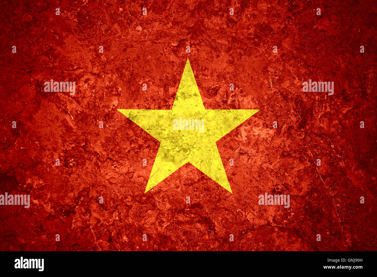flag of Vietnam or Vietnamese banner on vintage background Stock Photo ...