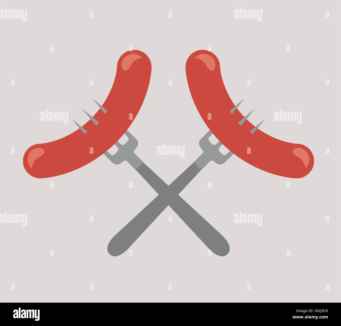 sausage fork menu design Stock Vector Image & Art - Alamy