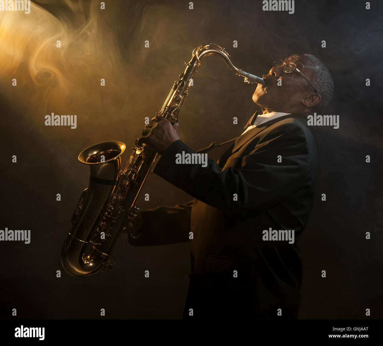African American Saxophonist Sax Jazz Music Stock Photo - Alamy