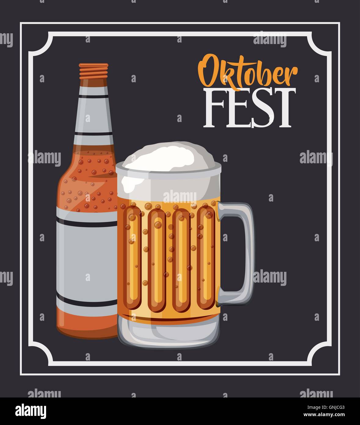 beer frame oktoberfest design Stock Vector Image & Art - Alamy