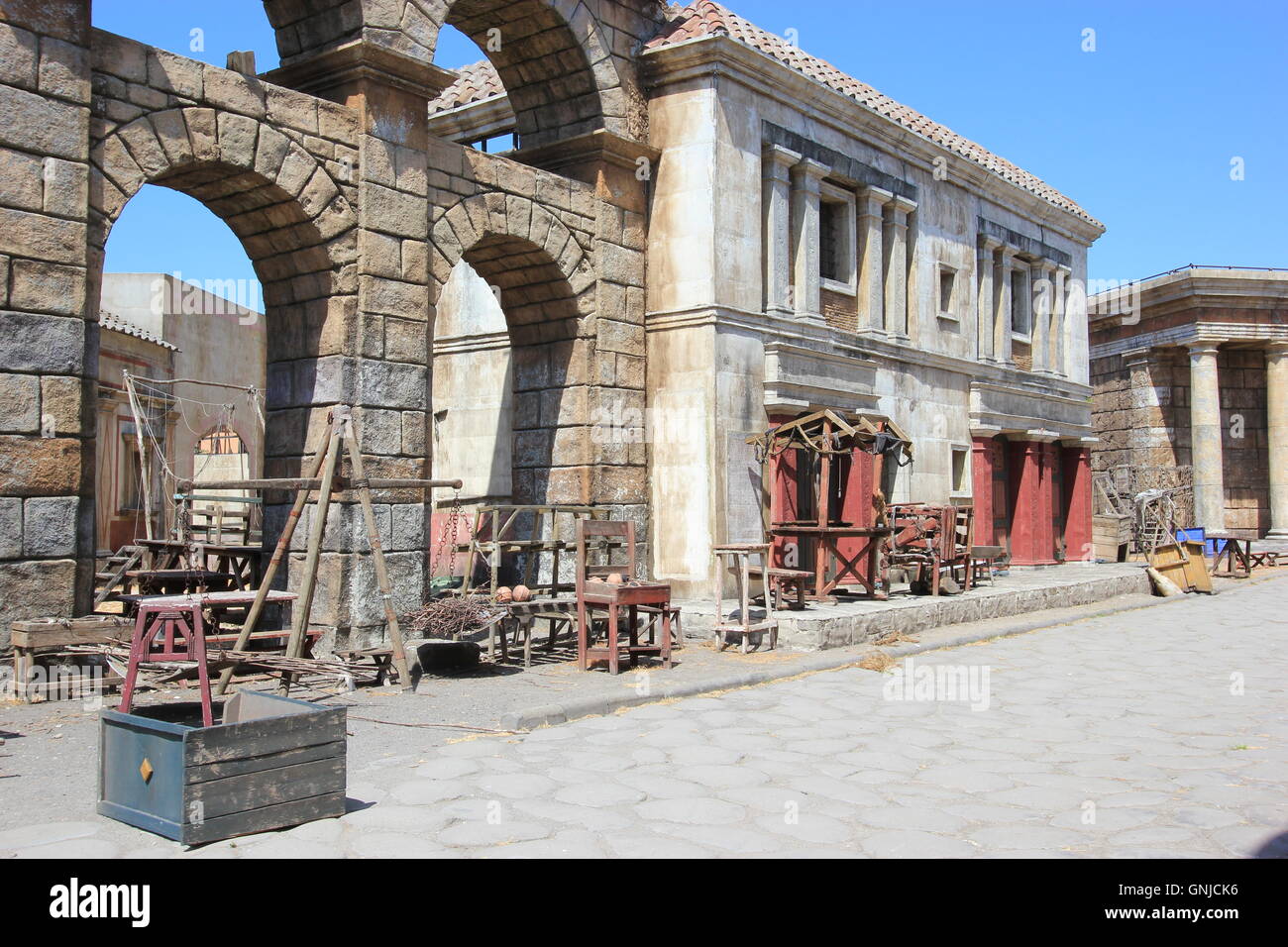 Cinecitta film sets, Rome, Italy Stock Photo - Alamy