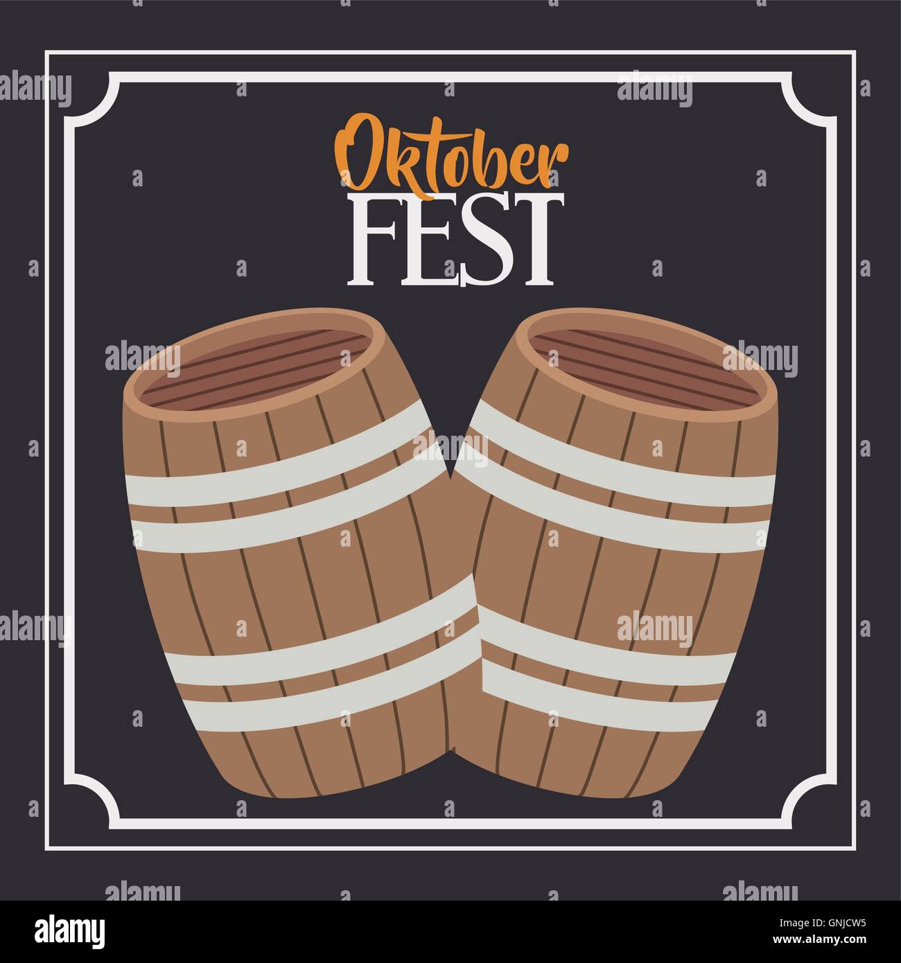 beer barrel frame oktoberfest design Stock Vector Image & Art - Alamy