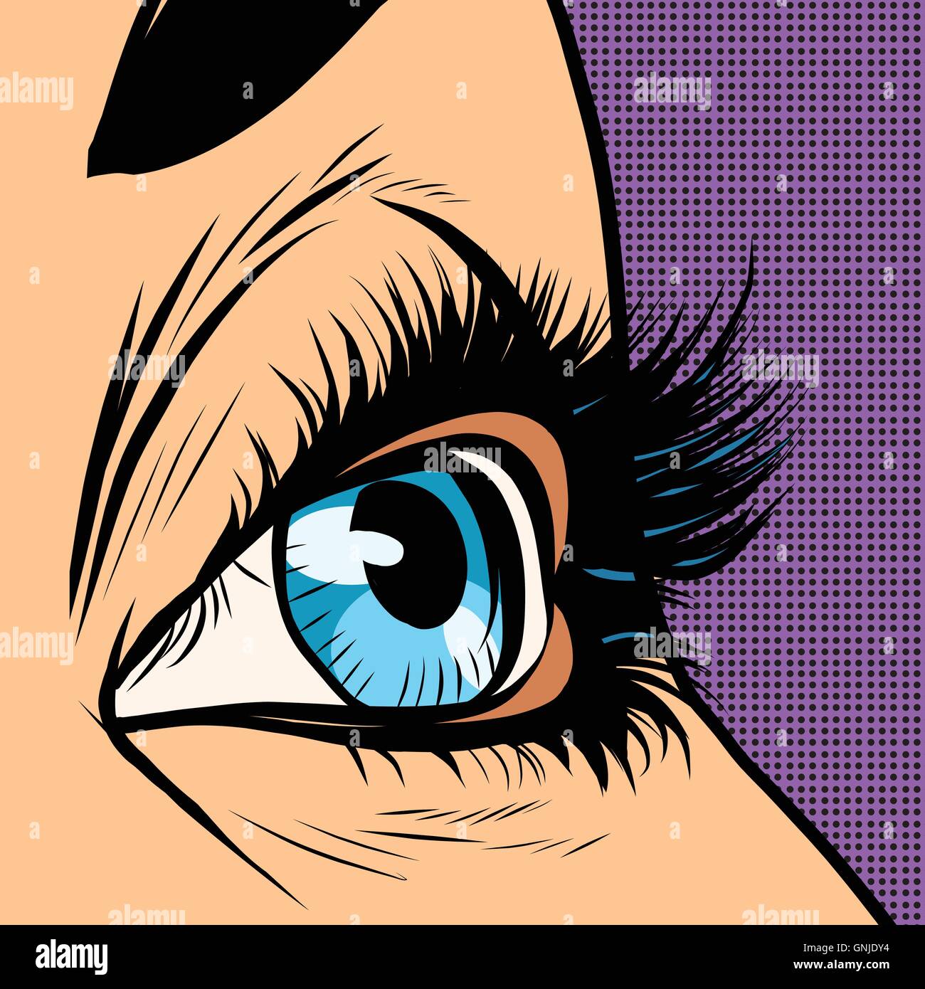 Blue eyes cartoon art Stock Vector Images - Alamy