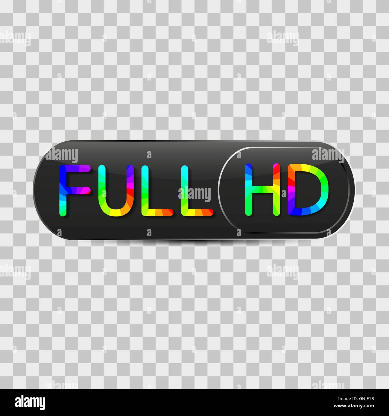 High-definition video sign, vector illustration Stock Vector Image ...