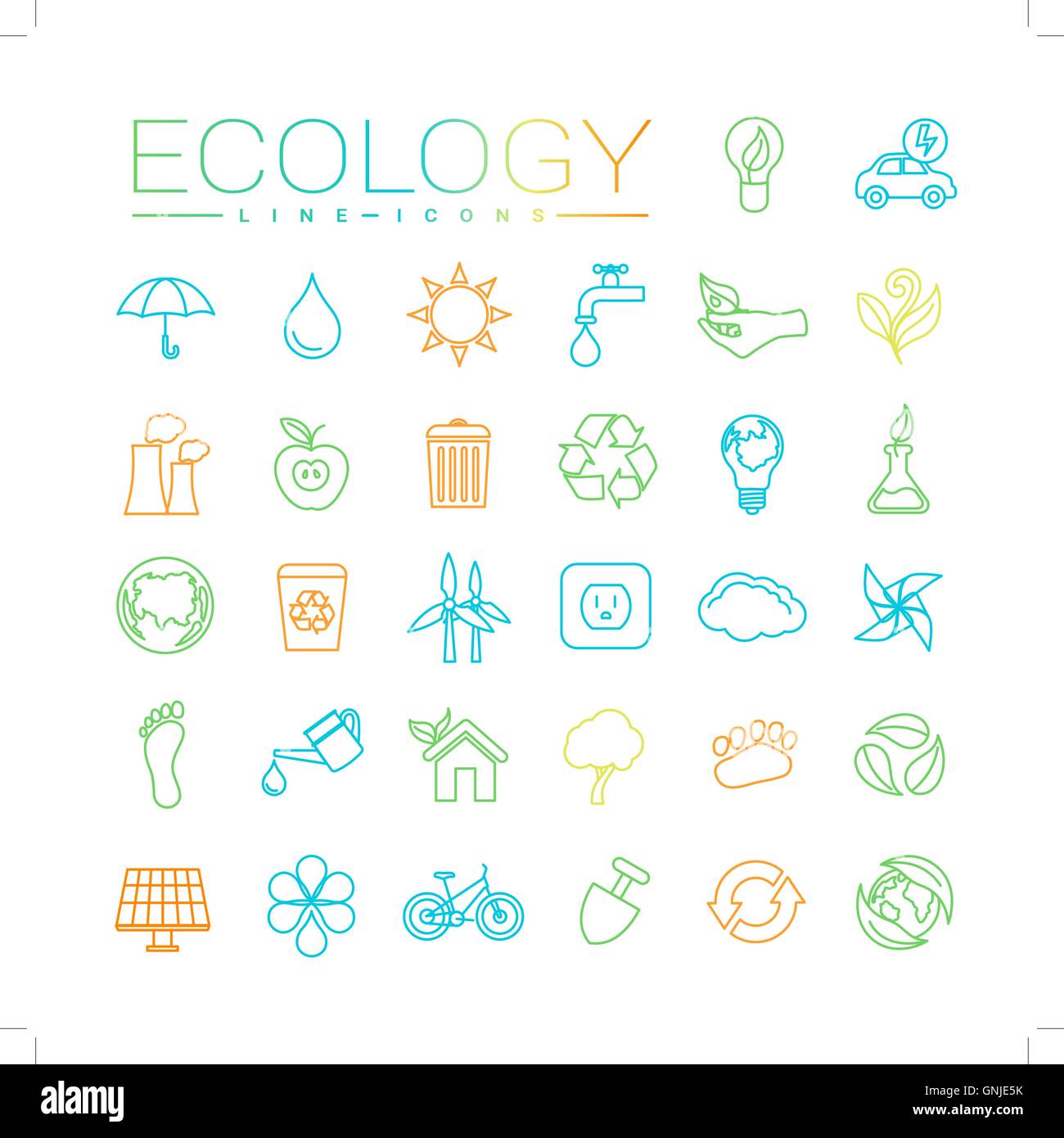 Recycling line icon Cut Out Stock Images & Pictures - Alamy