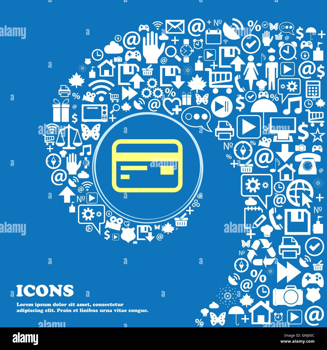 Credit, debit card sign symbol. Nice set of beautiful icons twisted ...