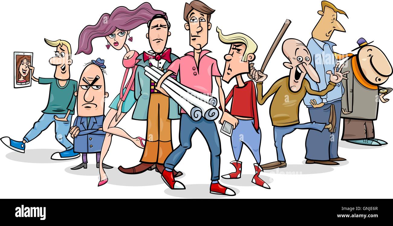 cartoon people group Stock Vector Image & Art - Alamy