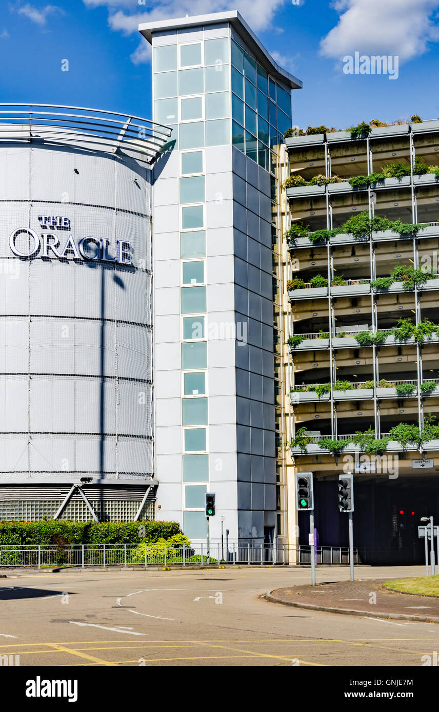 A view of The Oracle Shopping Crenter's 'Riverside' car park Stock ...