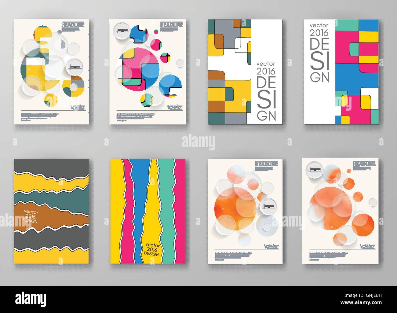 Set of abstract design templates Stock Vector Image & Art - Alamy