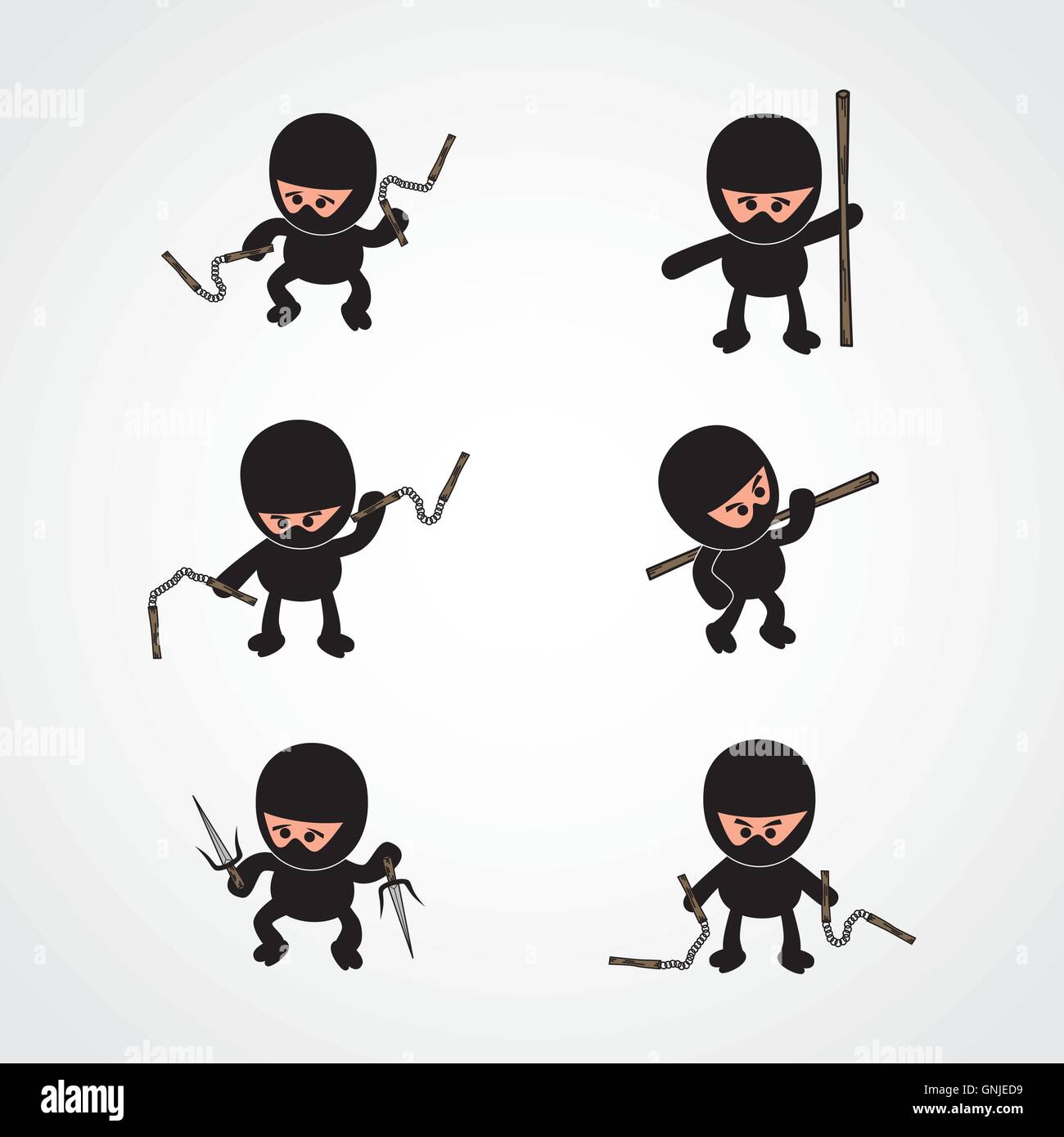 ninja boy cartoon Stock Vector Image & Art - Alamy