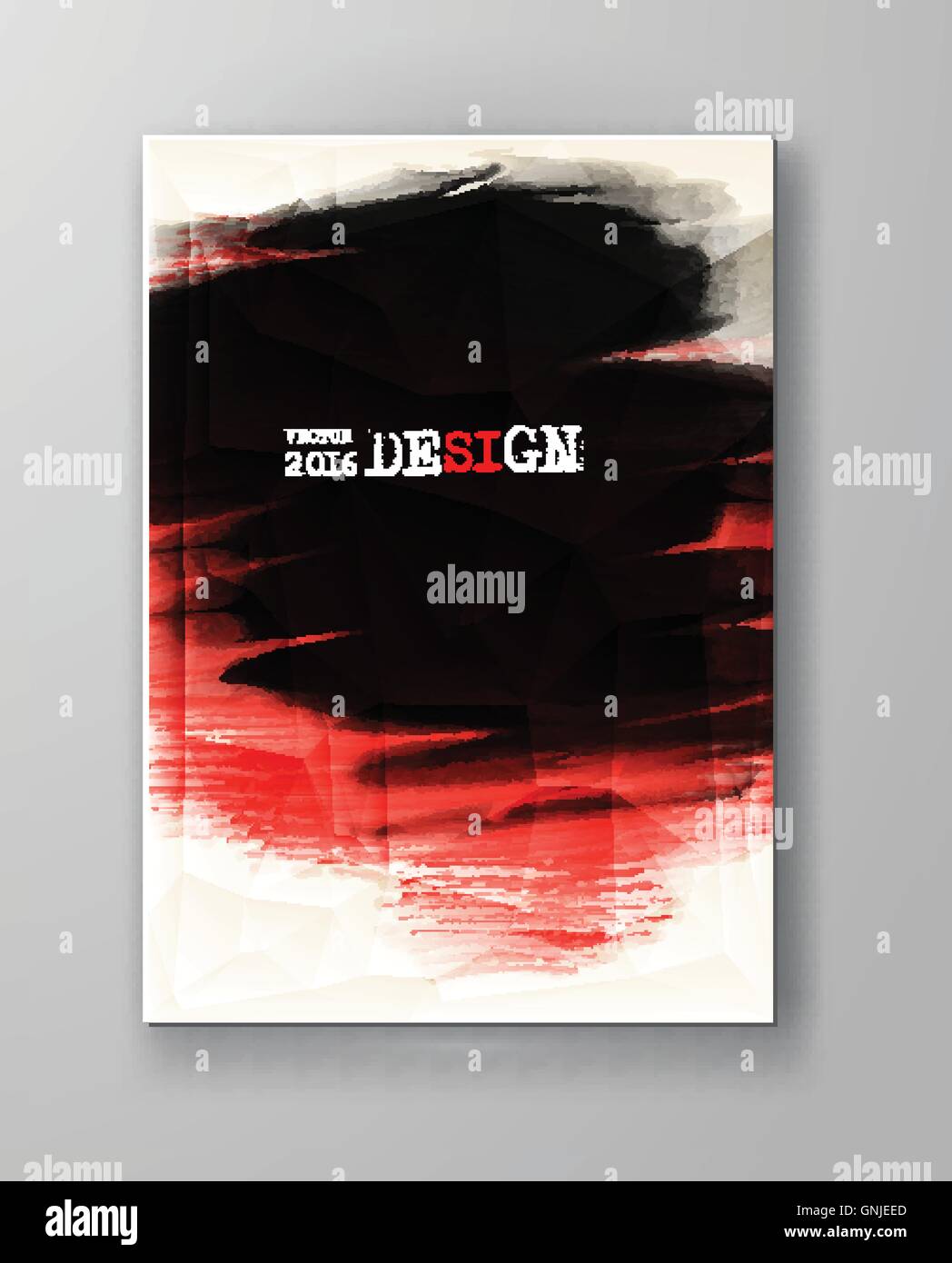 Brochure red black paint backgrounds Stock Vector Images - Alamy
