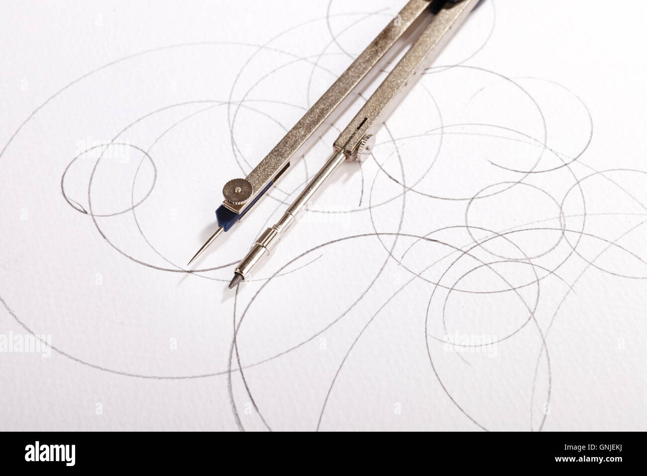 pair of compasses drawing Stock Photo - Alamy