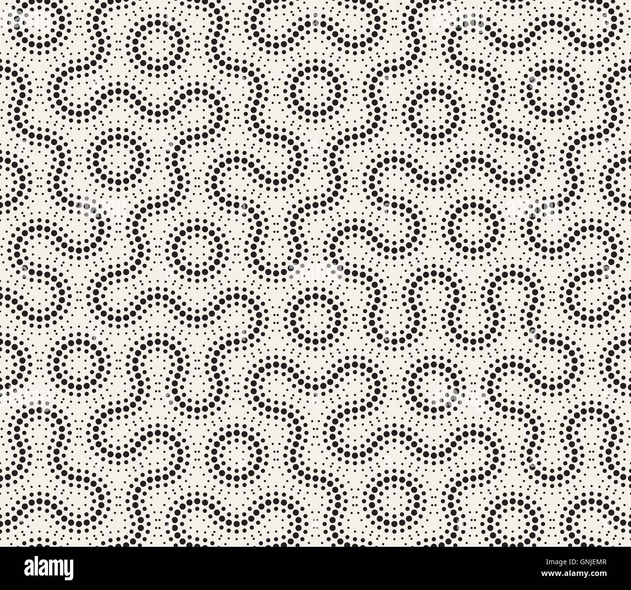 Vector Seamless Irregular Rounded Dotted Lines Geometric Pattern Stock ...