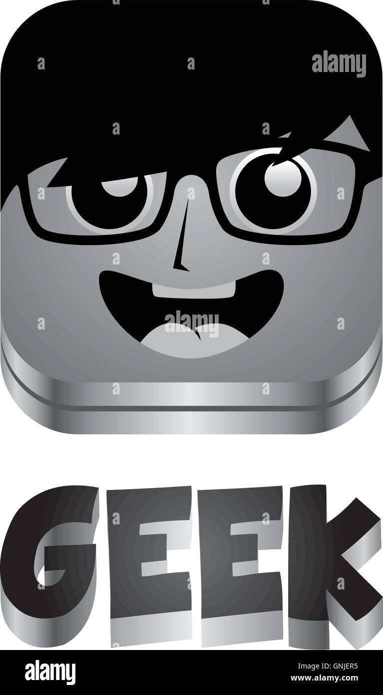 geek guy avatar portrait Stock Vector Image & Art - Alamy