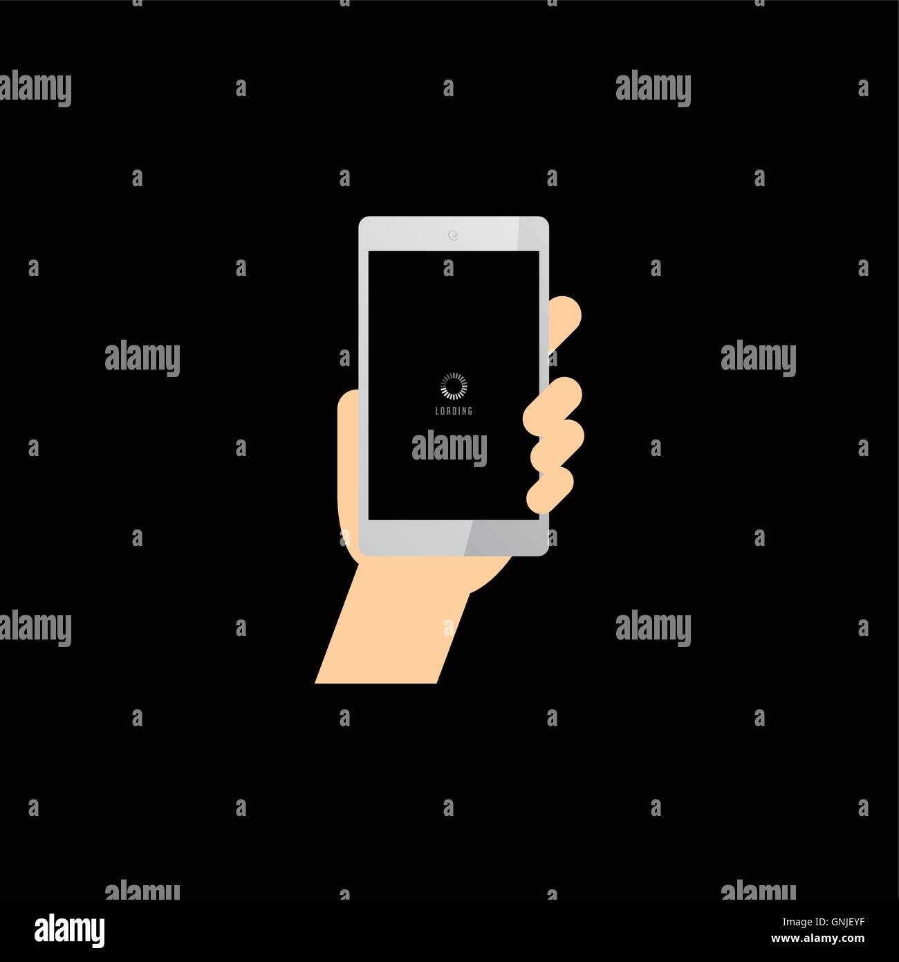 Human hands hold digital Stock Vector Images - Alamy