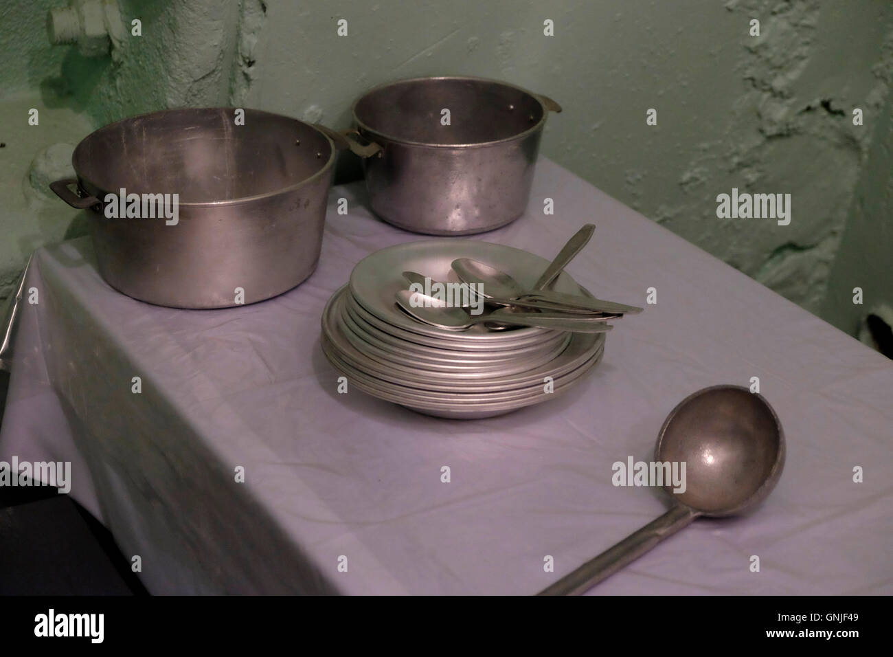 The dining room at the underground tunnel inside the Tagansky Protected ...