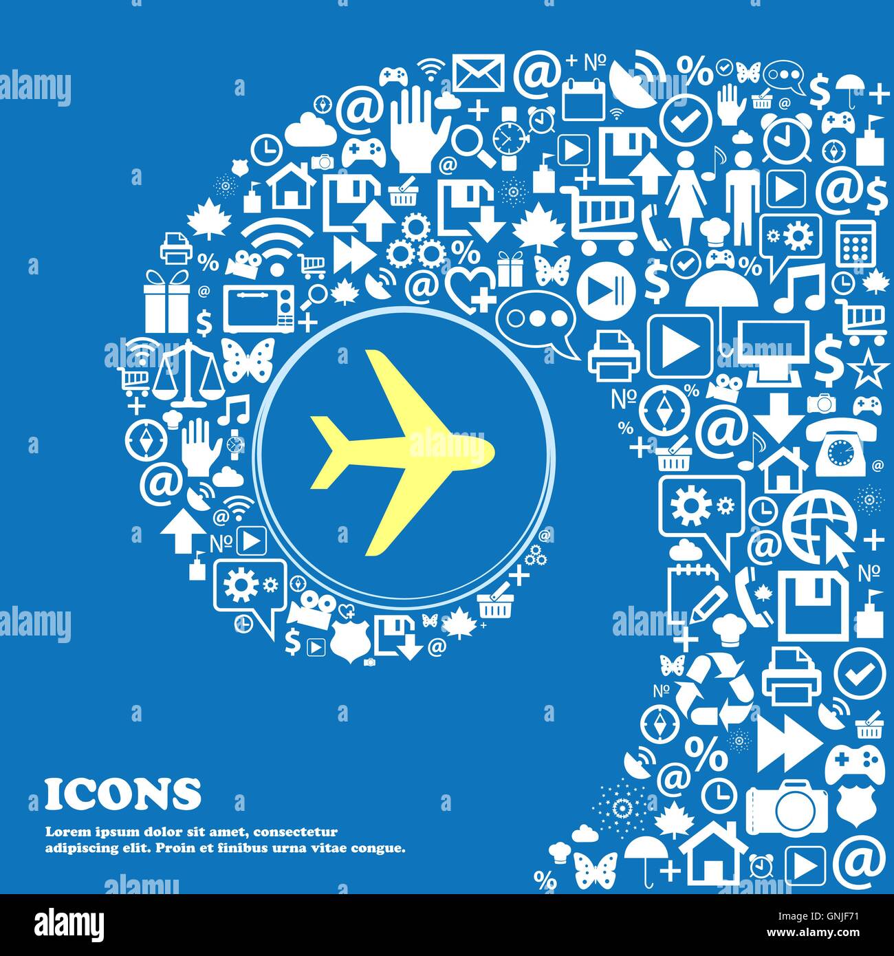 One passenger plane Stock Vector Images - Alamy