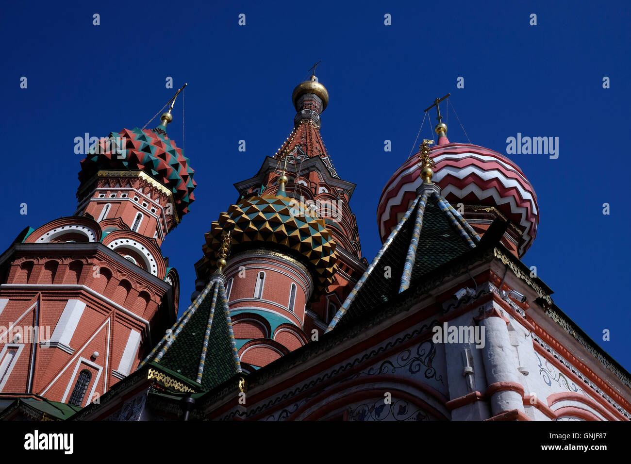 Domes of the 15th century Cathedral of Vasily the Blessed commonly ...