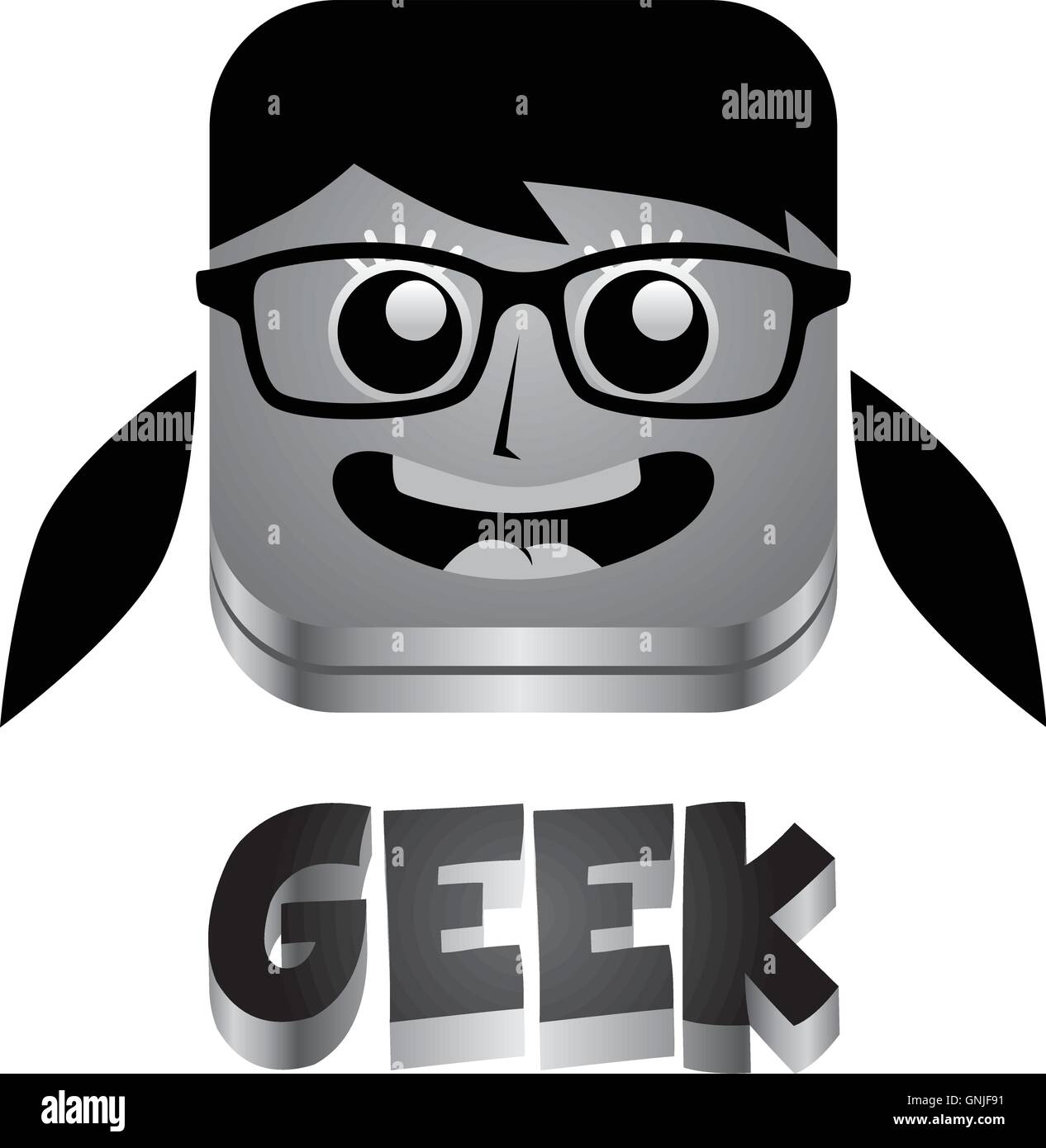 geek girl avatar portrait Stock Vector Image & Art - Alamy