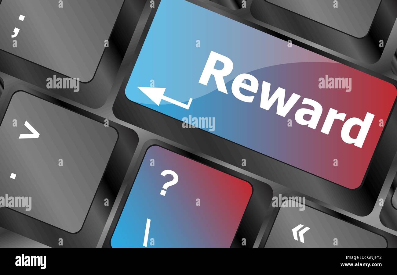 Rewards keyboard keys showing payoff or roi . keyboard keys. vector ...
