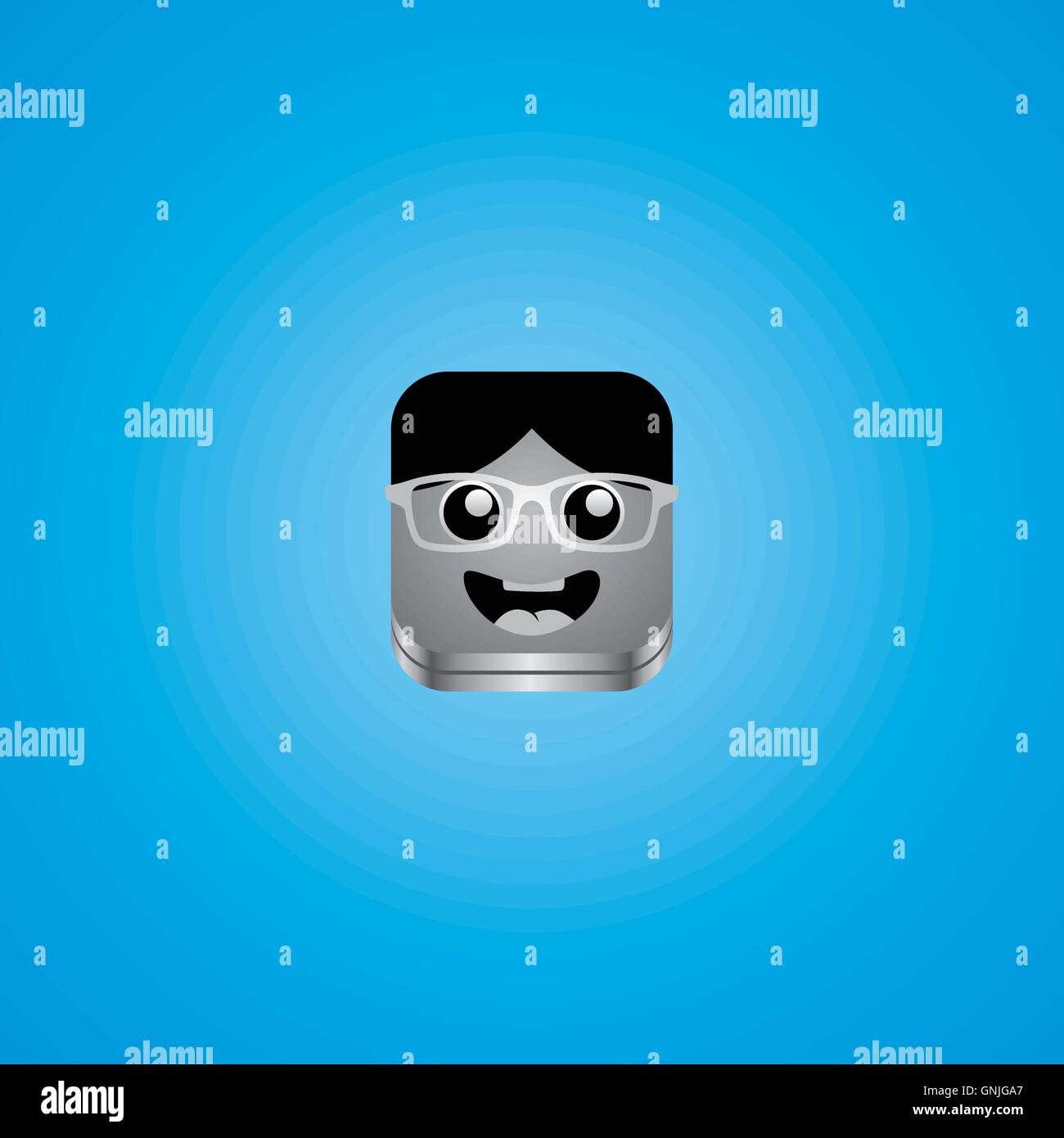 geek guy avatar portrait Stock Vector Image & Art - Alamy