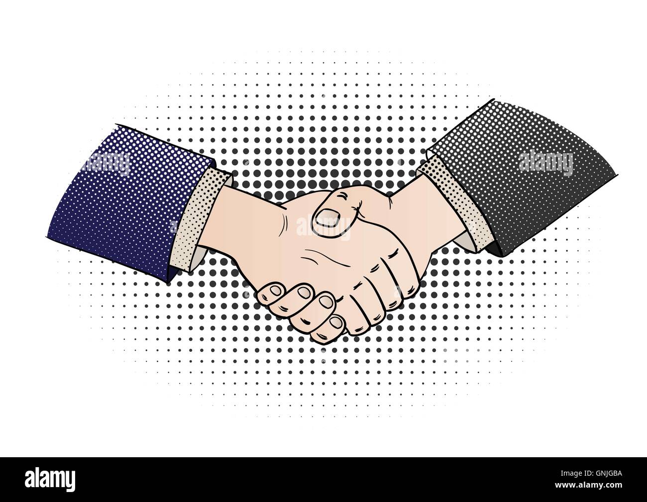 comic shaking hands Stock Vector Image & Art - Alamy