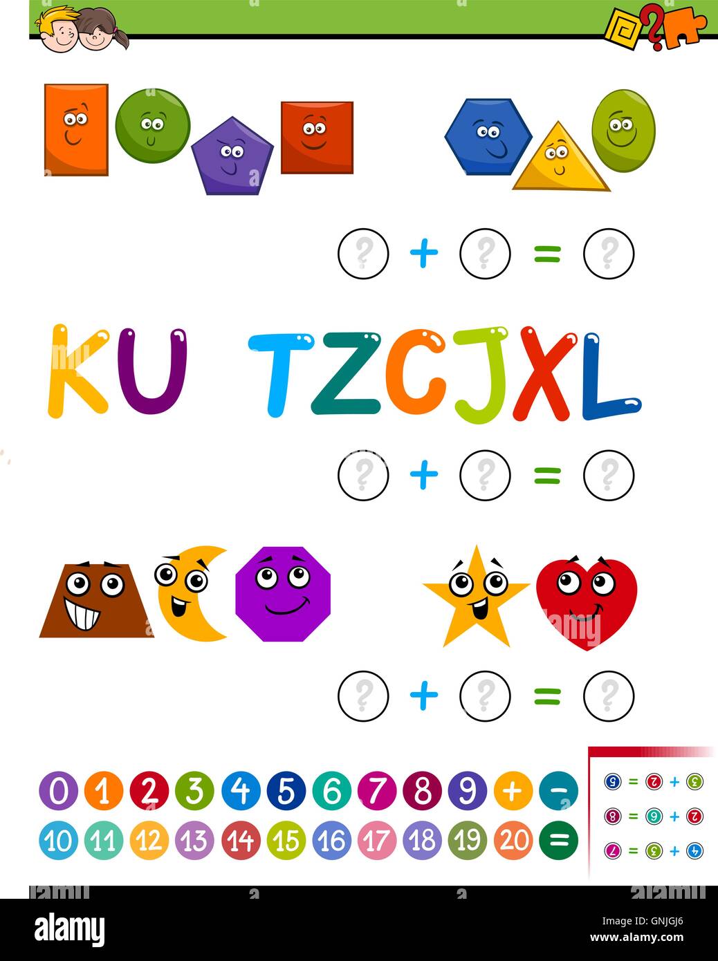 Mathematical counting activity preschool Stock Vector Images - Alamy