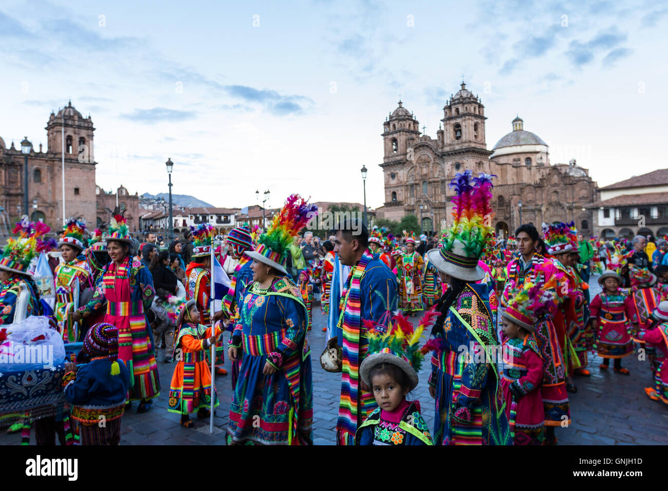 Cusco, Peru - May 13: Native people of Cusco dressed in colorful ...