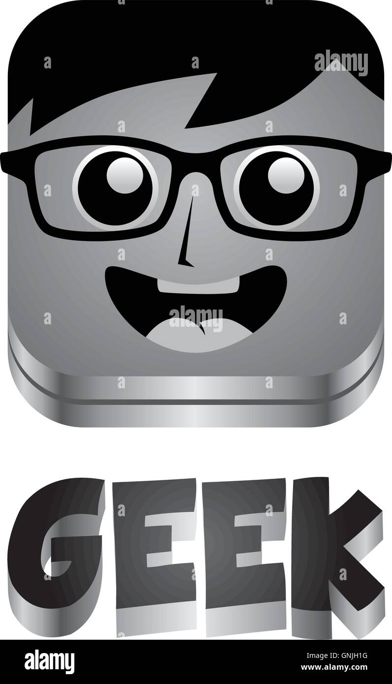 geek guy avatar portrait Stock Vector Image & Art - Alamy