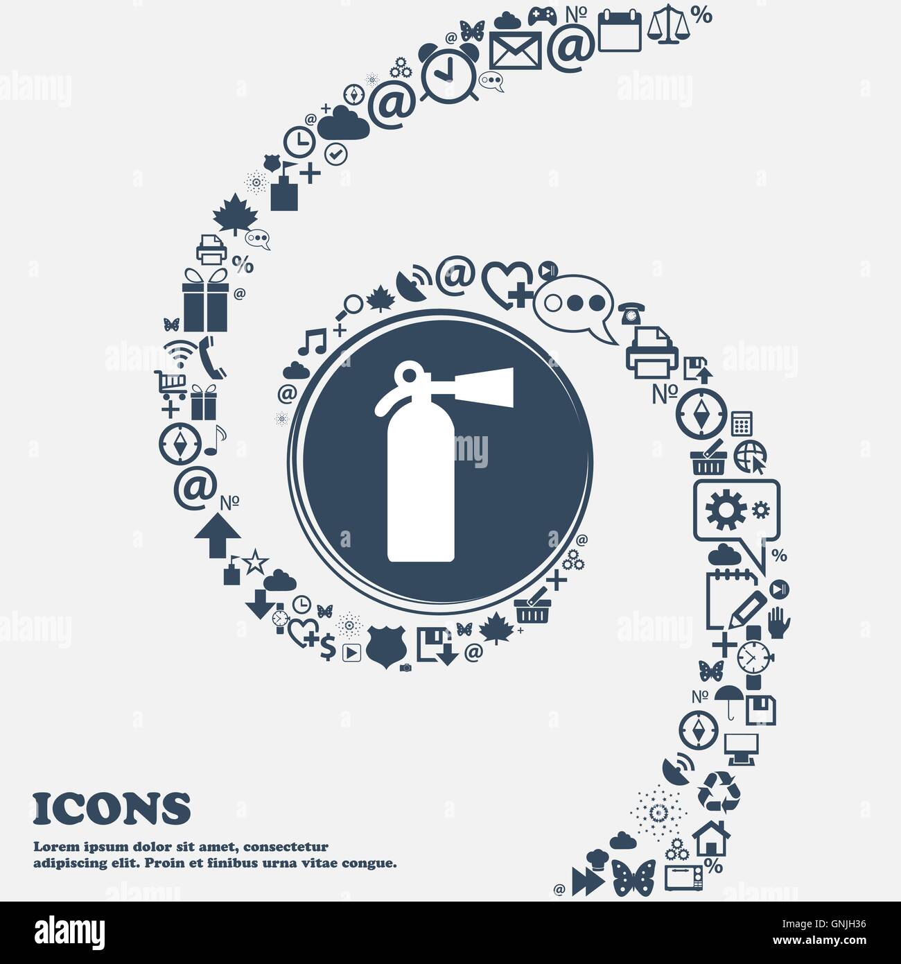 Red fire extinguisher in Stock Vector Images - Alamy