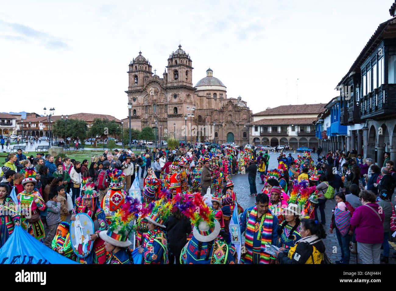 Cusco, Peru - May 13: Native people of Cusco dressed in colorful ...