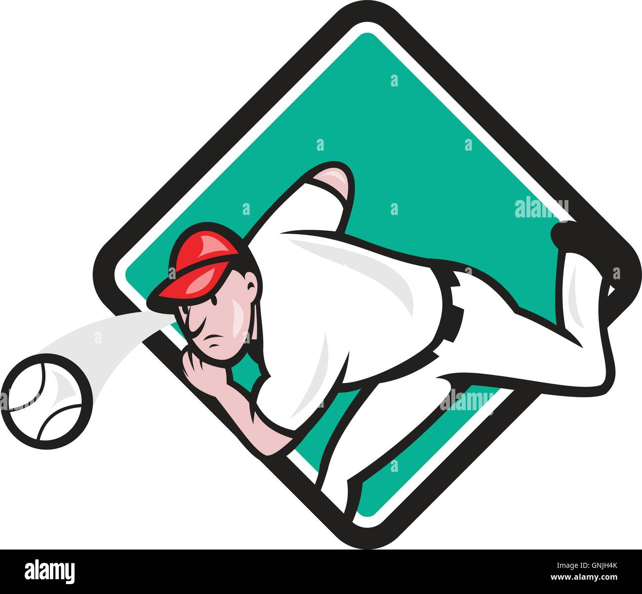 Cartoon pitcher Stock Vector Images - Alamy