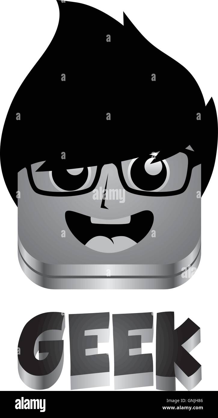 geek guy avatar portrait Stock Vector Image & Art - Alamy