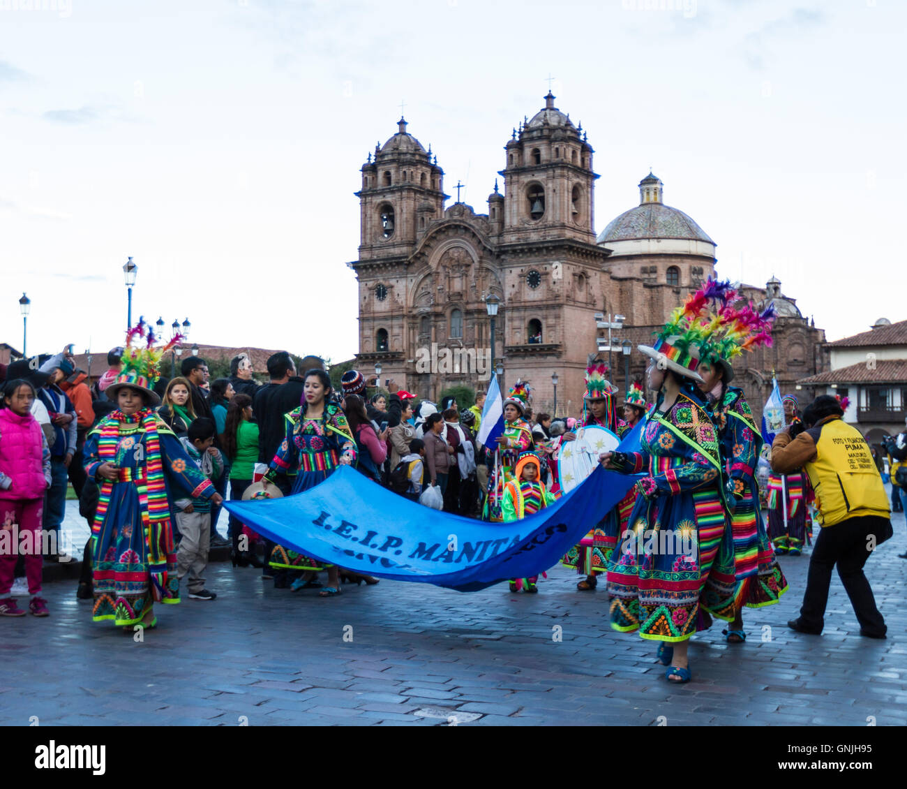 Cusco, Peru - May 13: Native people of Cusco dressed in colorful ...