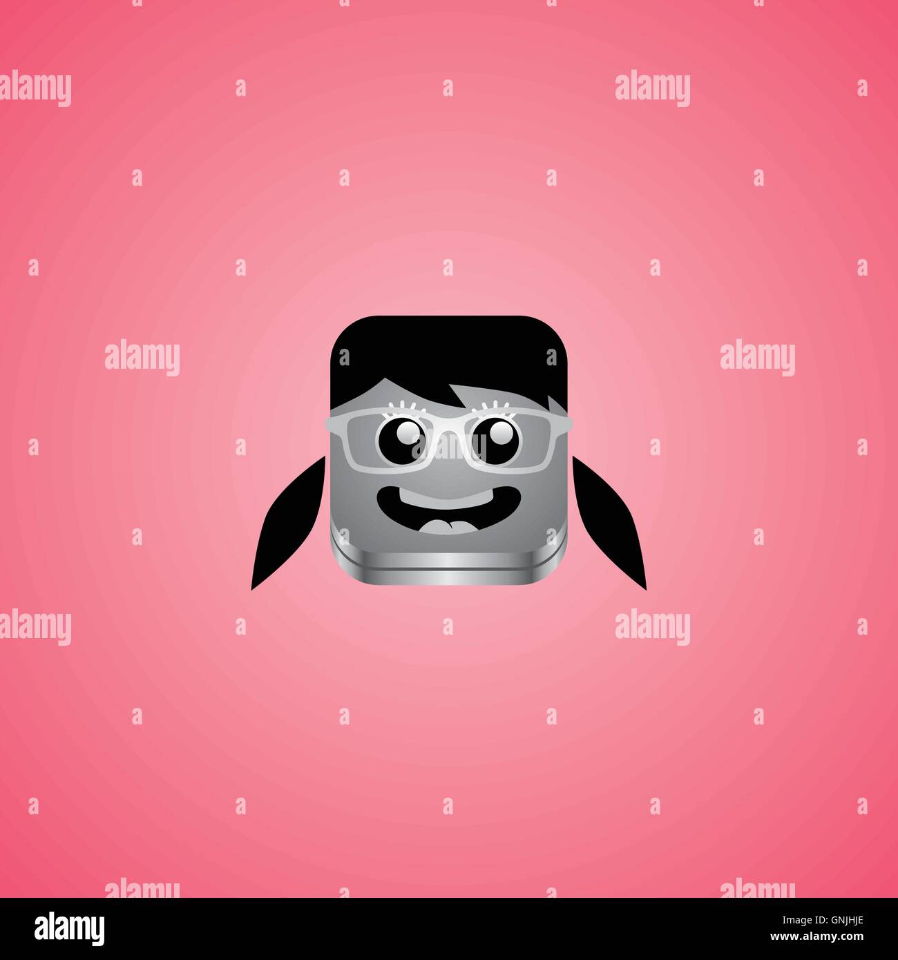 geek girl avatar portrait Stock Vector Image & Art - Alamy