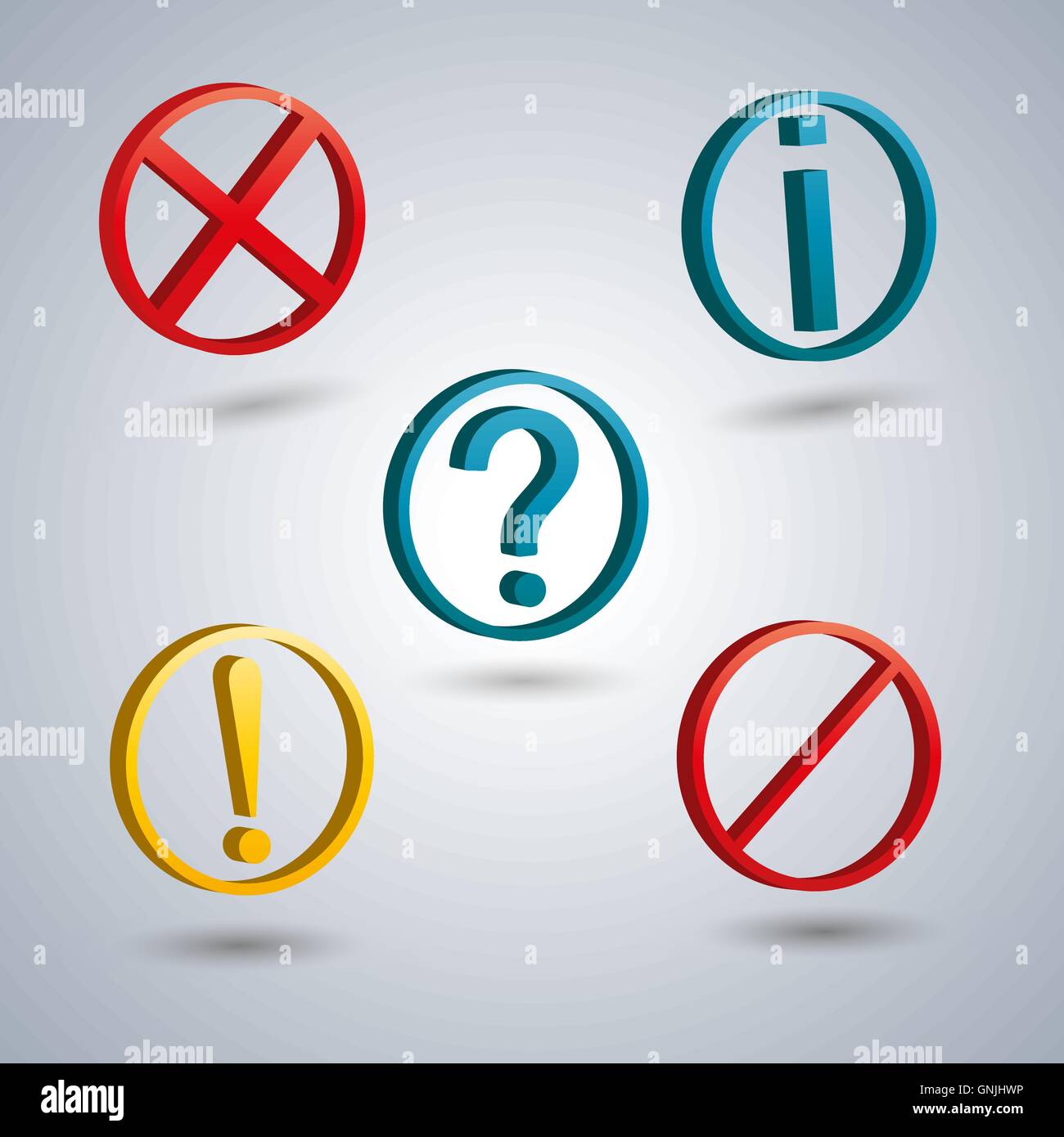 A set of information symbols, vector illustration Stock Vector Image ...