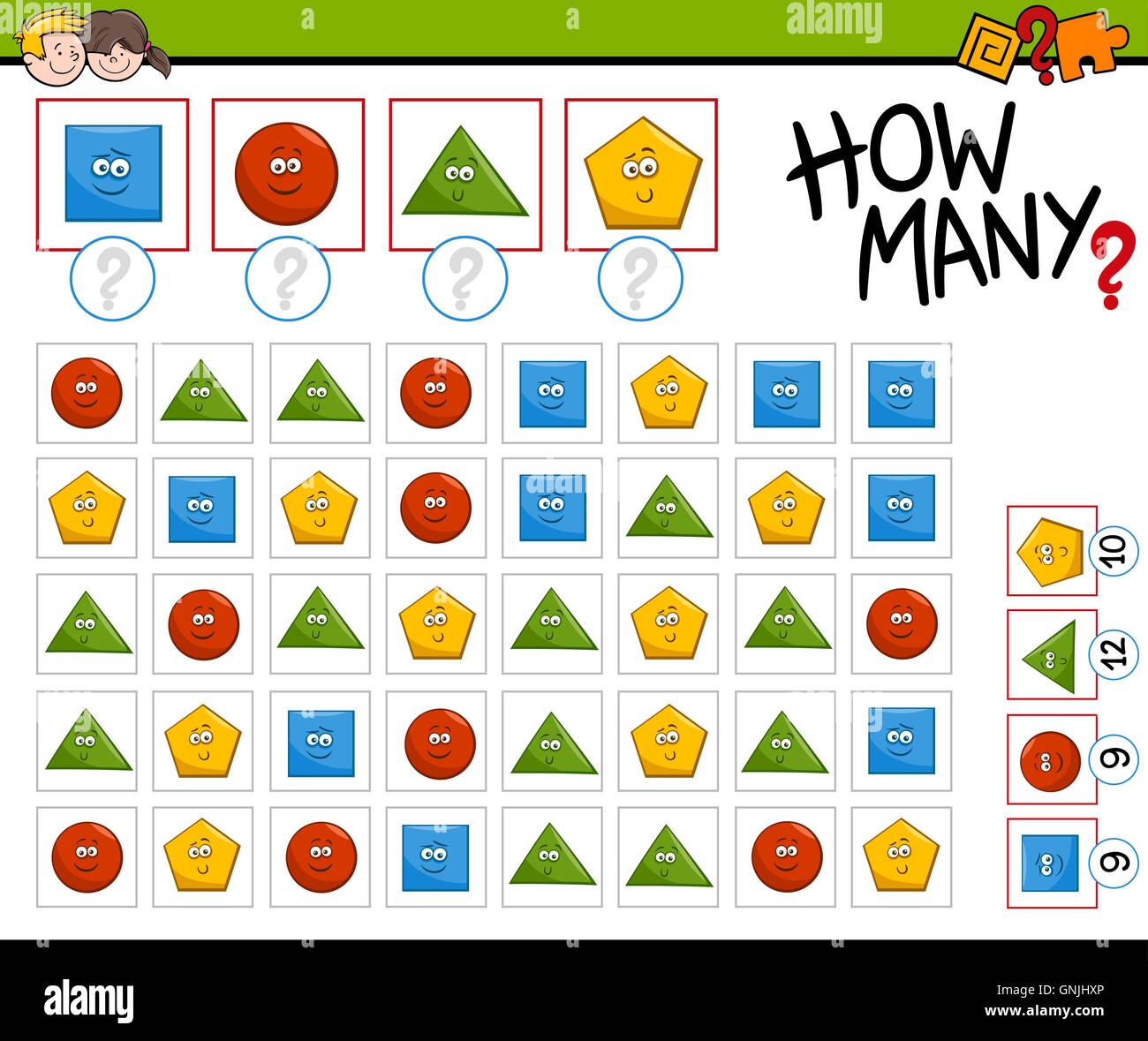 preschool counting activity Stock Vector Image & Art - Alamy