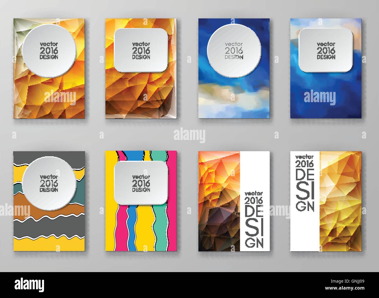 Brochure with Multicolored Backgrounds Stock Vector Image & Art - Alamy