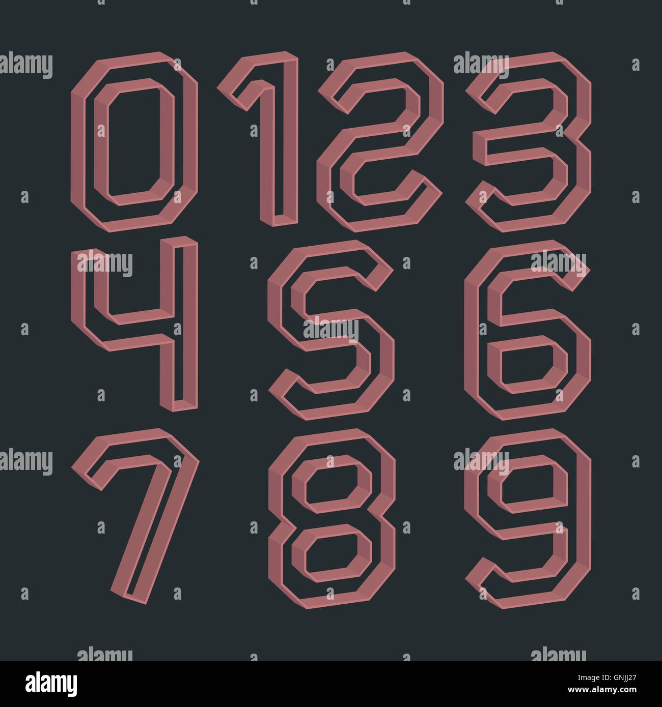 A set of numbers, vector illustration Stock Vector Image & Art - Alamy