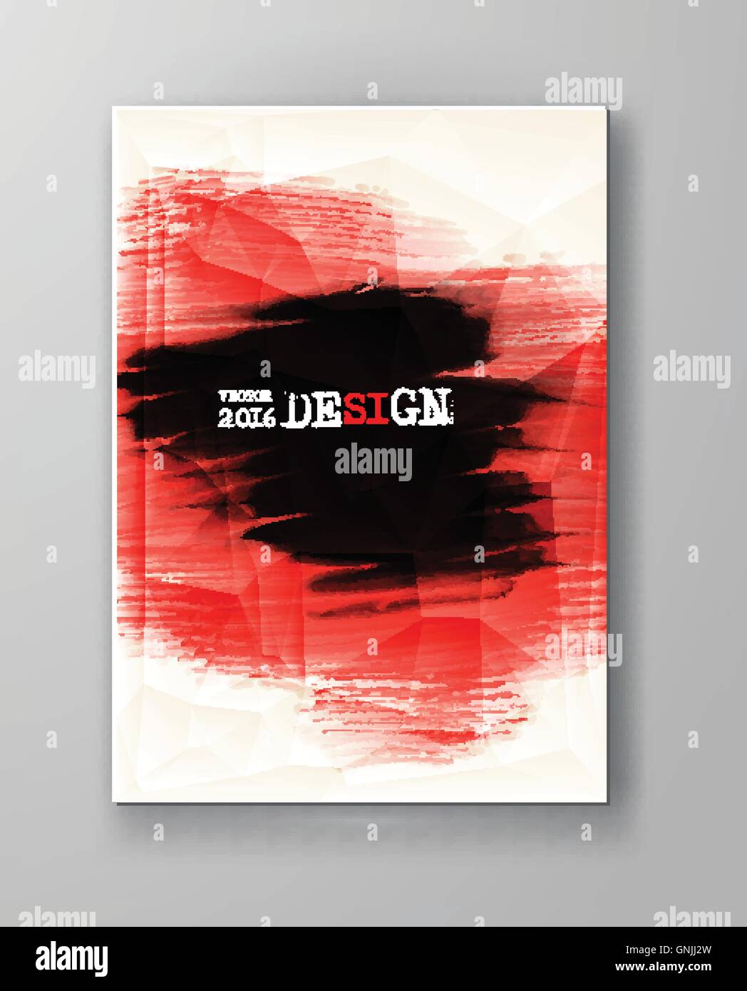 Brochure with Red and Black Paint Backgrounds Stock Vector Image & Art ...