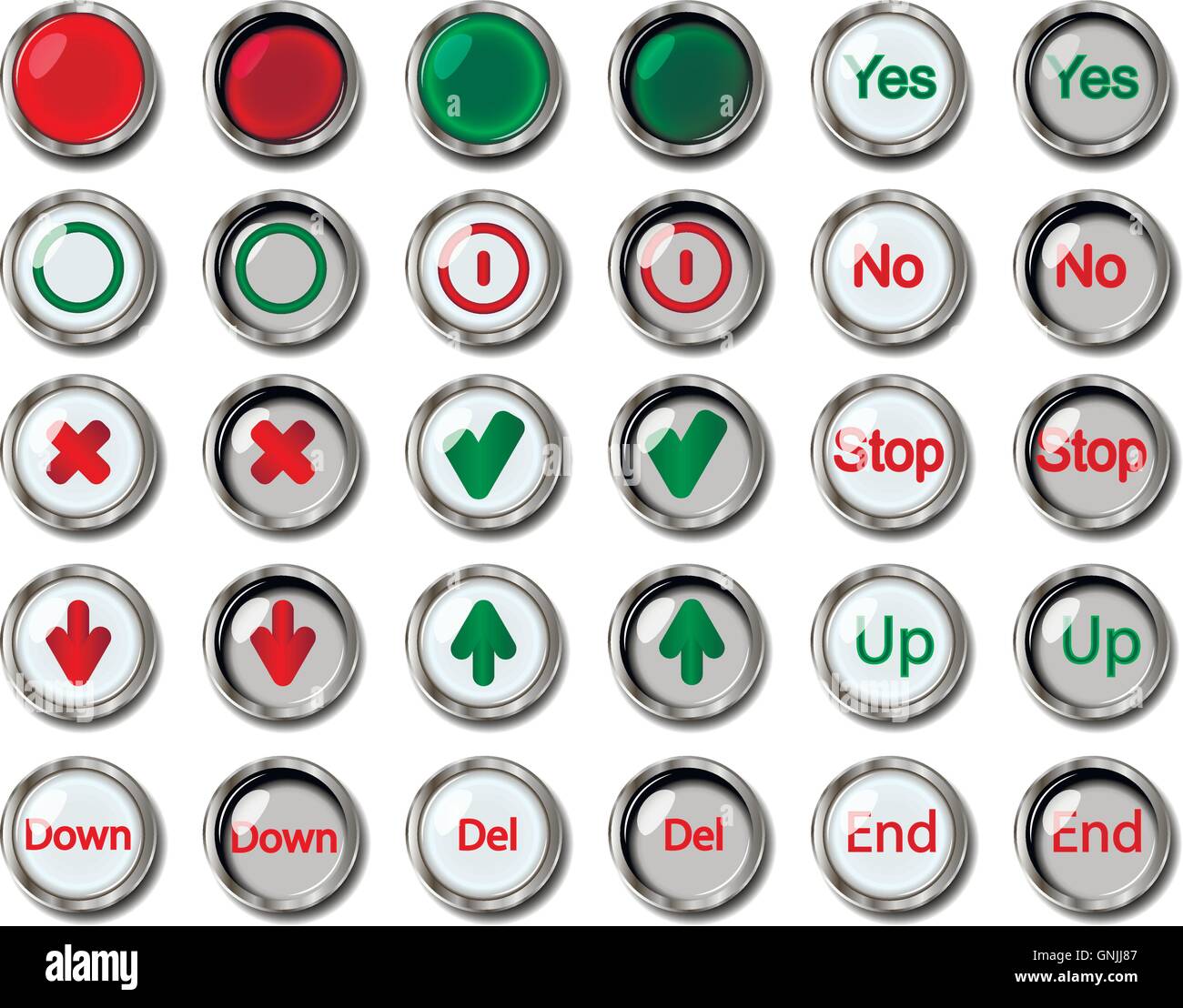 Buttons up buttons down Stock Vector Image & Art - Alamy